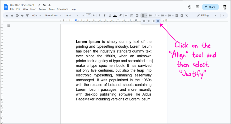 What Does Justify Mean in Google Docs What Does Justify Mean in Google Docs