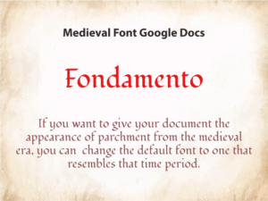 Medieval Font Google Docs [HANDPICKED]