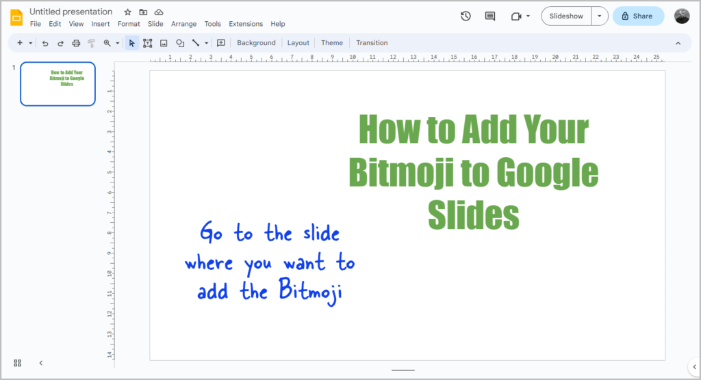 How to Add Your Bitmoji to Google Slides