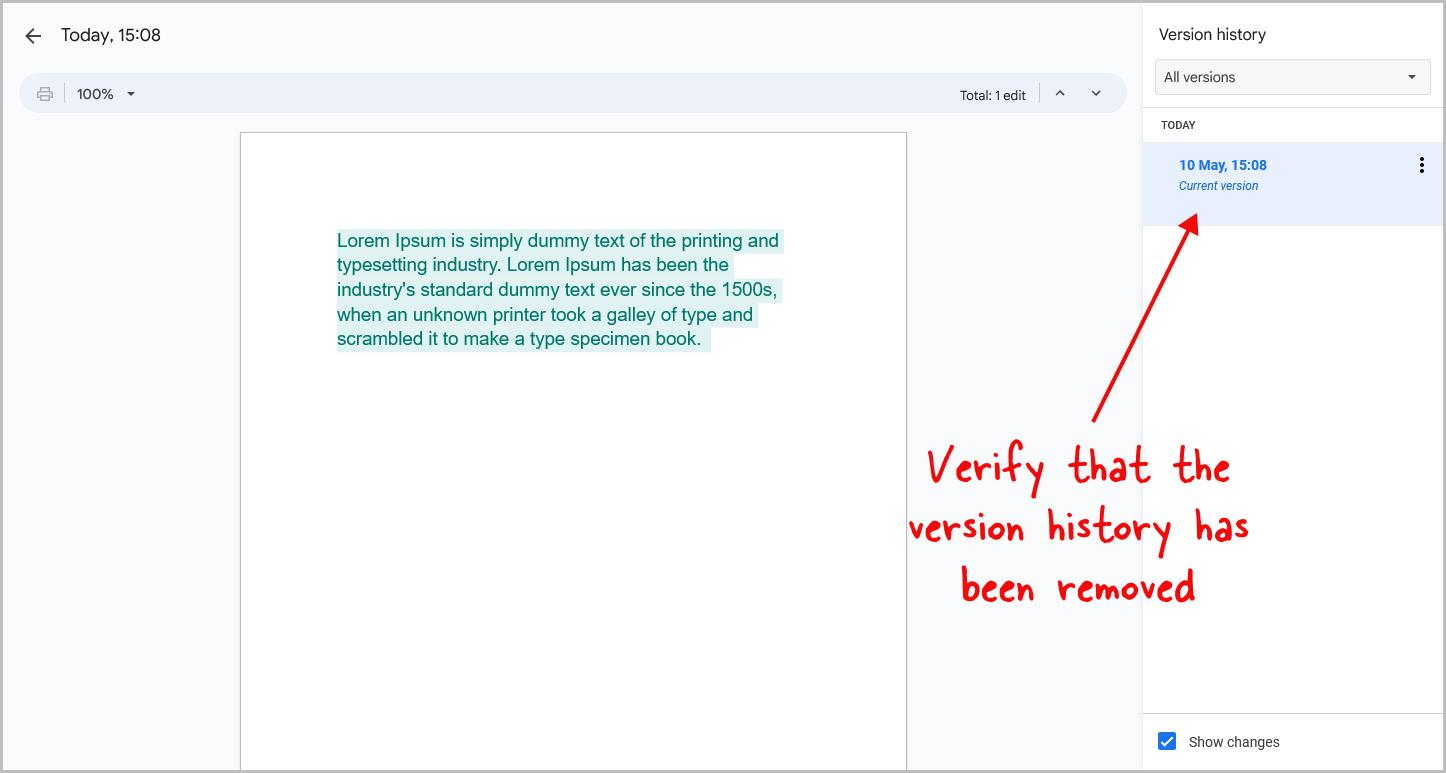 How To Hide Version History In Google Docs