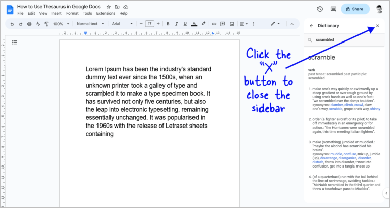 How to Use Thesaurus in Google Docs (3 Easy Steps)
