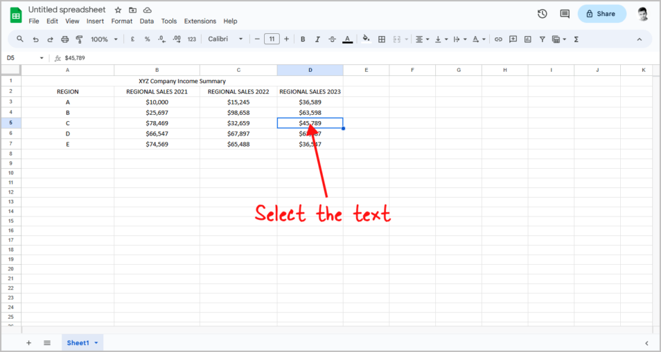 Can You Highlight Text in Google Sheets