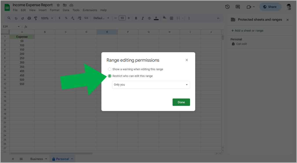 How to Share Only One Sheet/Tab in Google Sheets