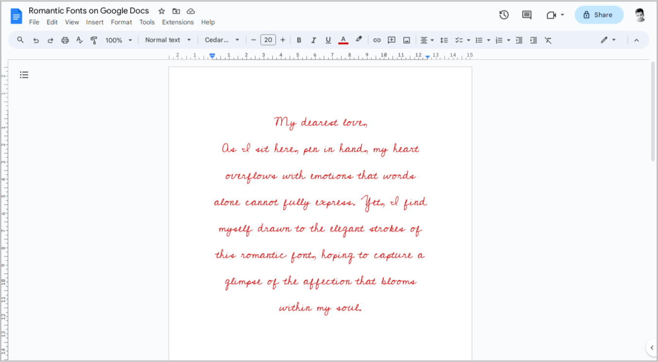Write Your Heart Out The Best Romantic Fonts On Google Docs Write Your Heart Out The Best Romantic Fonts On Google Docs