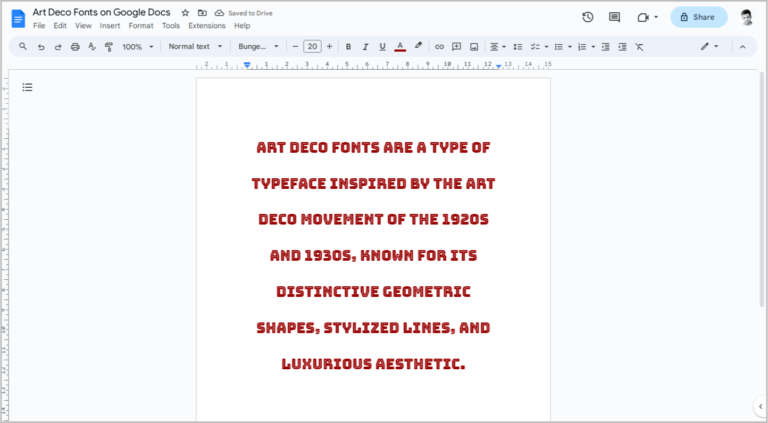 Journey Back in Time: 20 Exquisite Art Deco Fonts for Google Docs