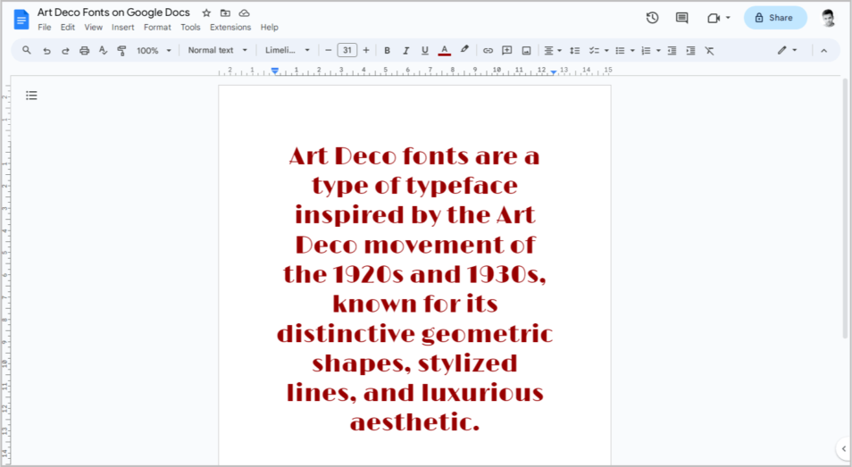 Journey Back in Time: 20 Exquisite Art Deco Fonts for Google Docs