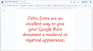 Elevate Your Google Docs with the Timeless Beauty of Celtic Fonts