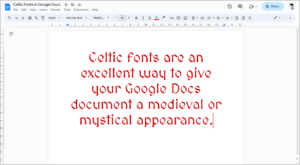 Elevate Your Google Docs with the Timeless Beauty of Celtic Fonts