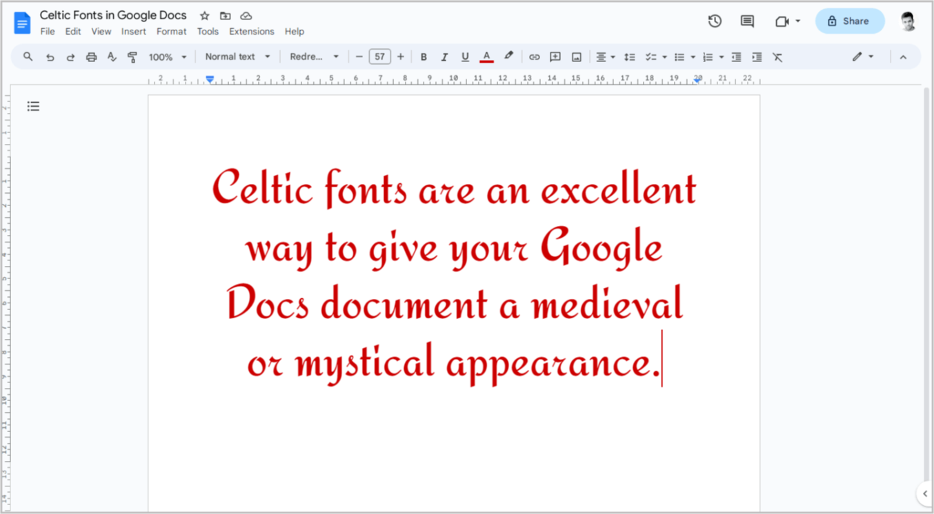 Elevate Your Google Docs with the Timeless Beauty of Celtic Fonts