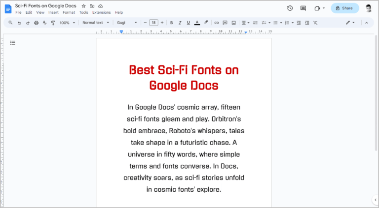 15 Best Sci-Fi Fonts on Google Docs
