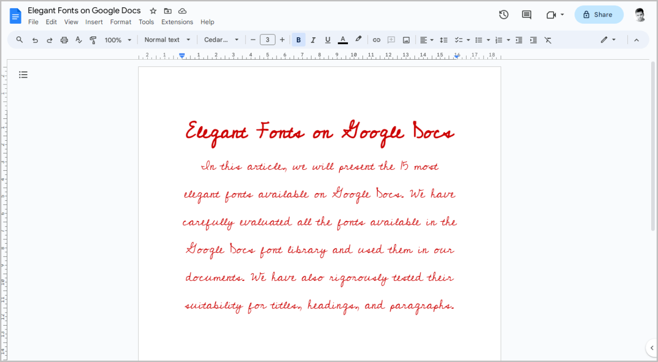 15 Elegant Fonts to Add a Touch of Class to Your Google Docs