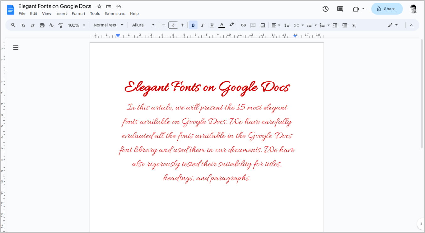 15 Elegant Fonts to Add a Touch of Class to Your Google Docs