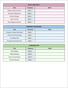 Free Nanny Duties Checklist Template for Google Docs