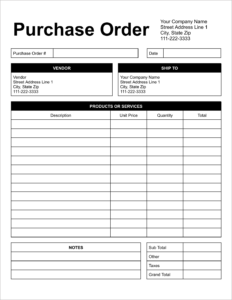 Purchase Order Request Form Templates (No Sign-Up Required)
